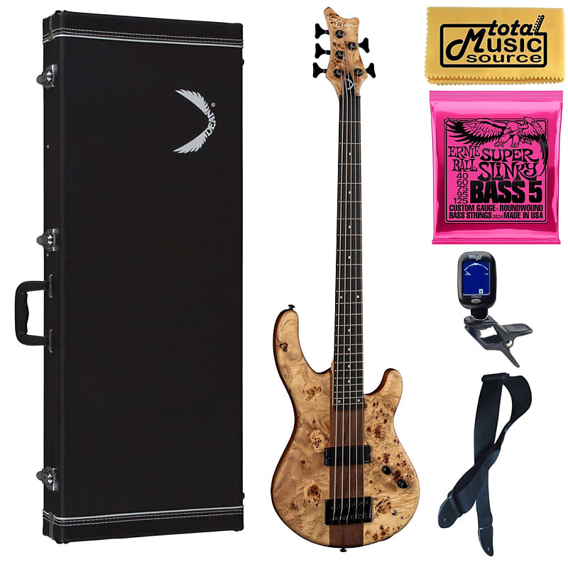 Dean Edge Select Pro 5-String Bass, Burled Poplar Satin | Reverb