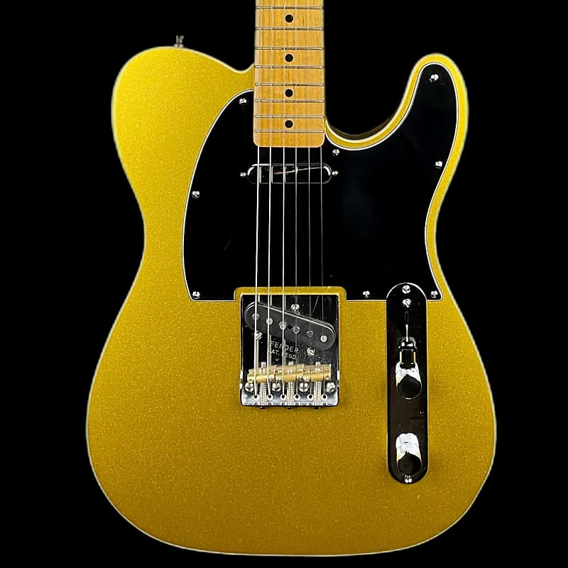 Fender Double Bound Telecaster Electric Guitar in Aztec Gold | Reverb