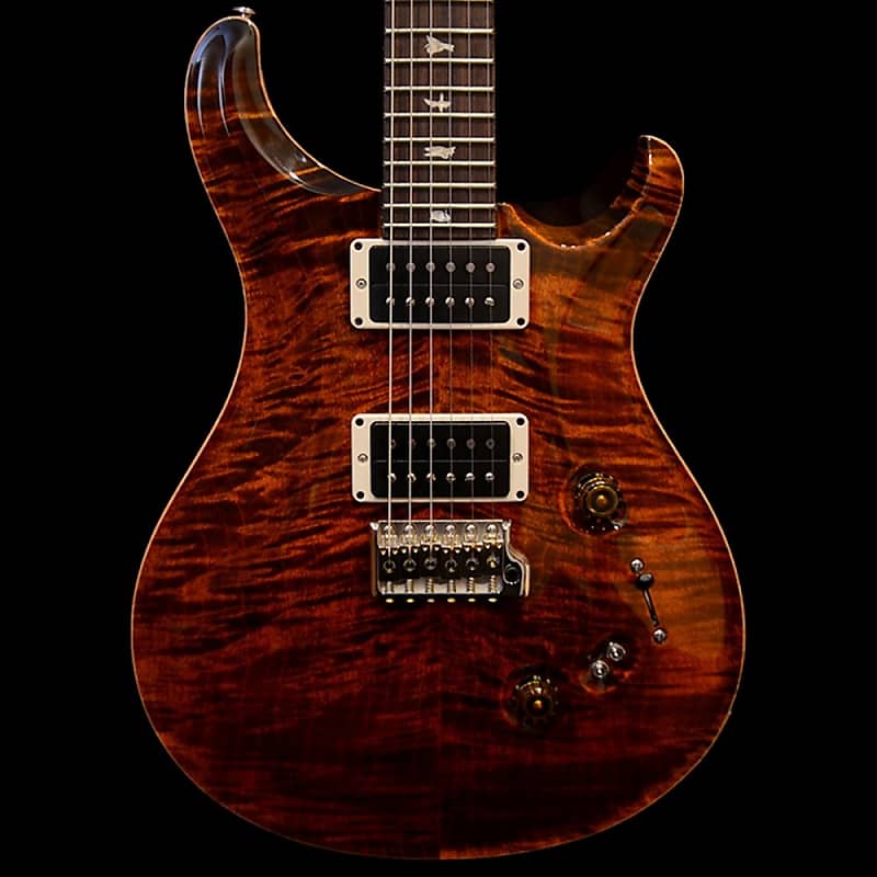PRS Custom 24/08 Orange Tiger Flame Maple Top Electric Guitar | Reverb
