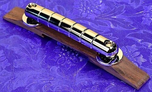 Gretsch Rocking Bar Bridge Nickel W/Rosewood Base | Reverb