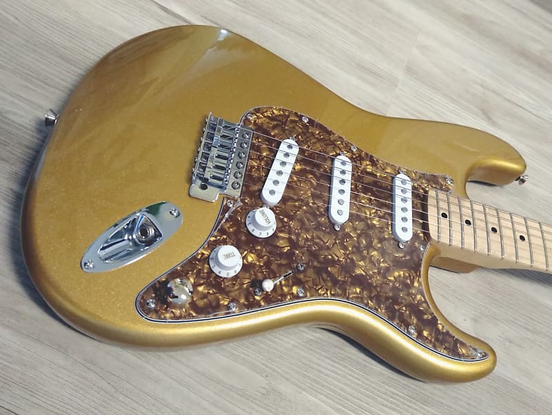 2002 Aztec Gold Fender Stratocaster Guitar TurboCharged w/ | Reverb