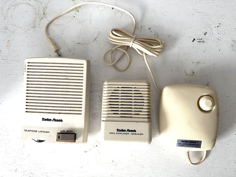 Radio Shack Mini Speakers 1990s - White/Cream | Reverb