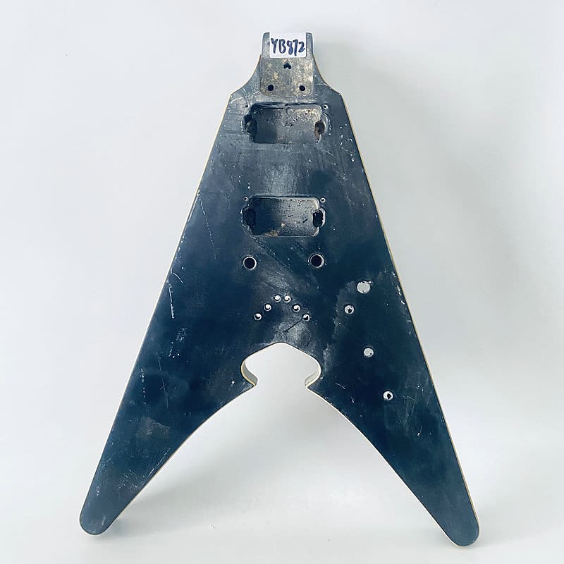 Black Flying V Style Guitar Basswood Body | Reverb