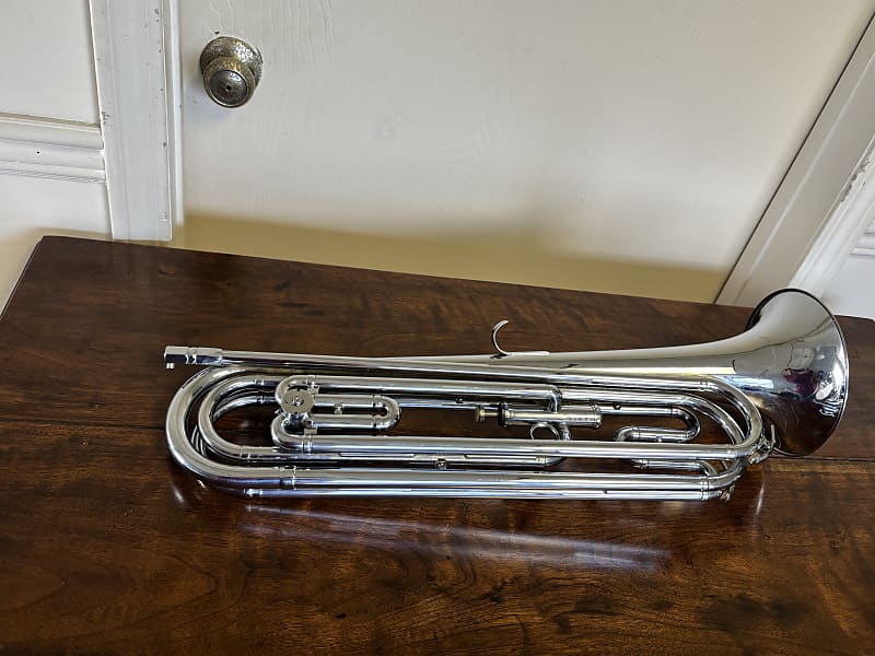 Getzen Baritone Bugle with 1 valve and 1 rotor | Reverb
