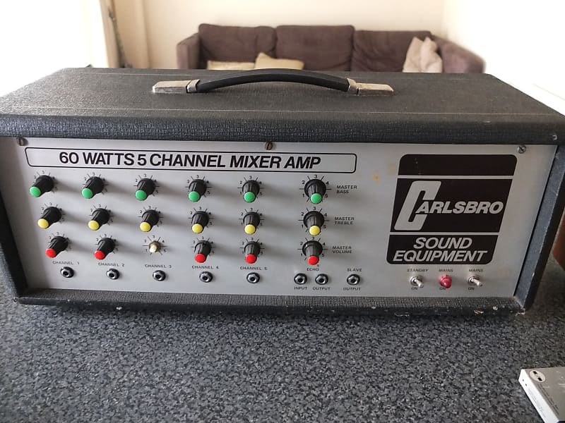 Vintage 1970s Carlsbro 60w 5 Channel Mixer PA Valve | Reverb UK