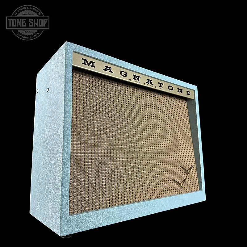 Magnatone Panoramic Custom 2x10 Stereo Combo Baby Blue Bronco | Reverb
