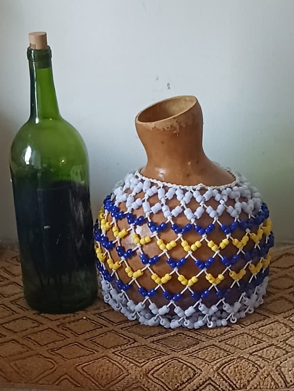 Sekere (large Yoruba-style netted gourd rattle) | Reverb