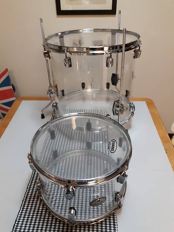 Tama Silver Star Clear Acrylic Floor and Hang Toms | Reverb