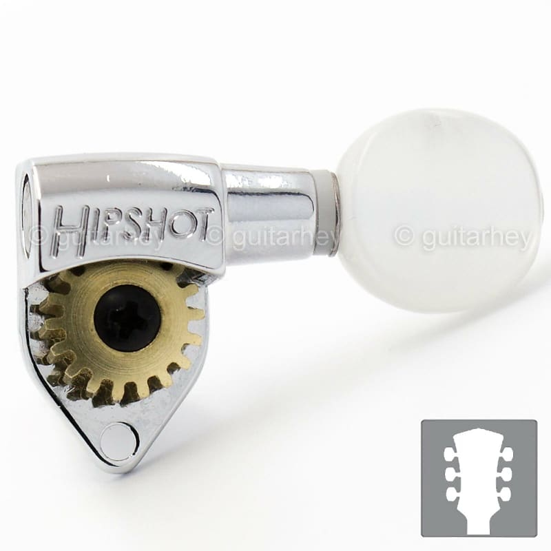 NEW Hipshot Classic Tuner OVAL PEARLOID Buttons w/ UMP Plates | Reverb
