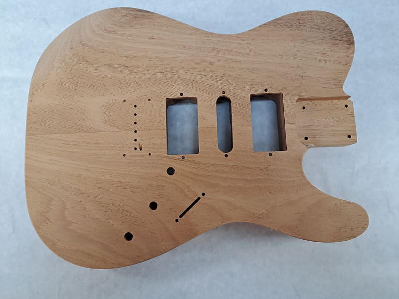 Unfinished Mahogany HSH Hardtail Tele guitar body - fits | Reverb