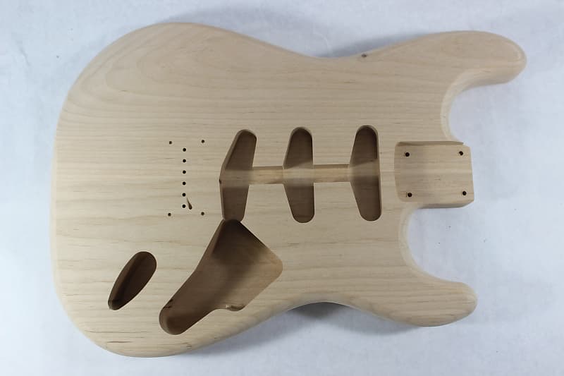 Unfinished Alder SSS Hardtail guitar body - fits Fender Strat | Reverb