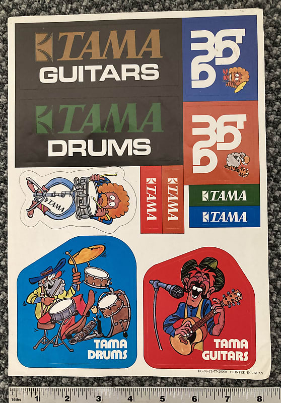 Vintage Tama Drums Guitars Sticker Sheet 1970s - 11 | Reverb
