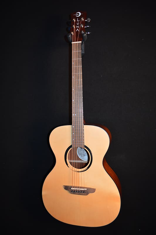 Luna Wabi Sabi Folk Satin Natural Solid Top Spruce Acoustic | Reverb