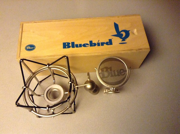 Blue S3 shockmount, Blue pop filter and Bluebird wood box and | Reverb