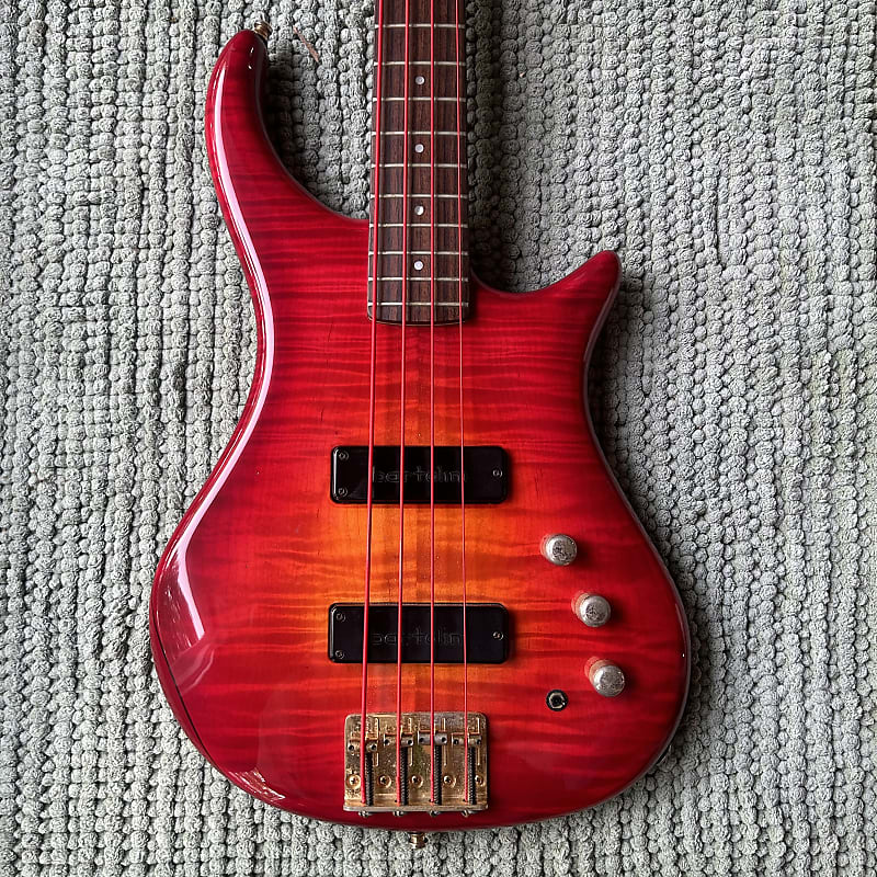 Pedulla Thunder Bolt 4 AA Flamed Top Sunburst Electric Bass | Reverb