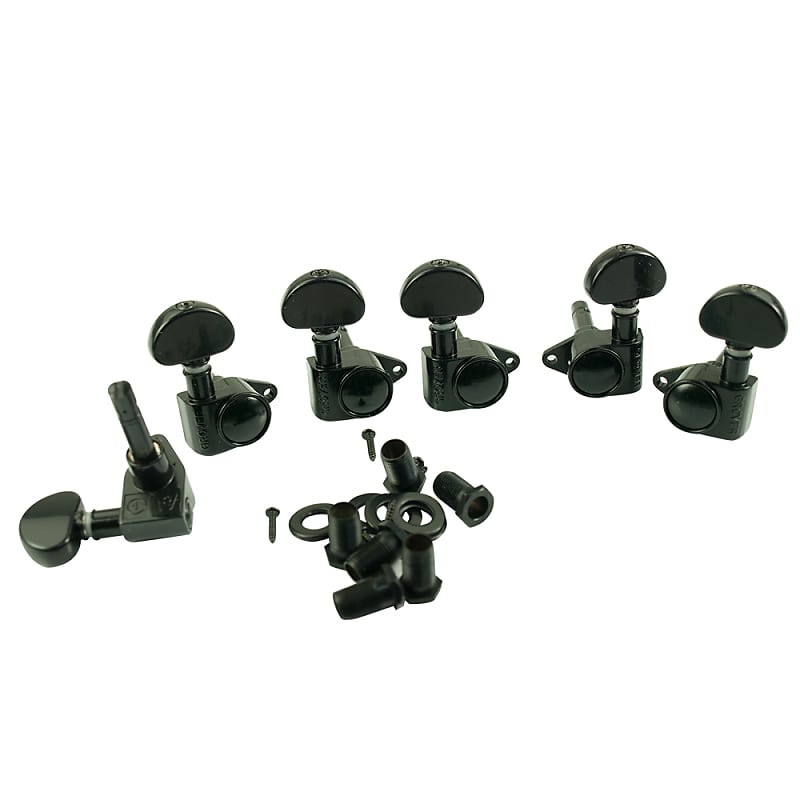 Grover 3 Per Side Original Locking Rotomatics Black Chrome | Reverb