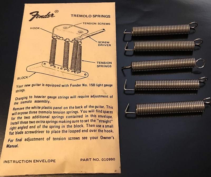 Fender American Vintage Tremolo Tension Springs (Package of | Reverb