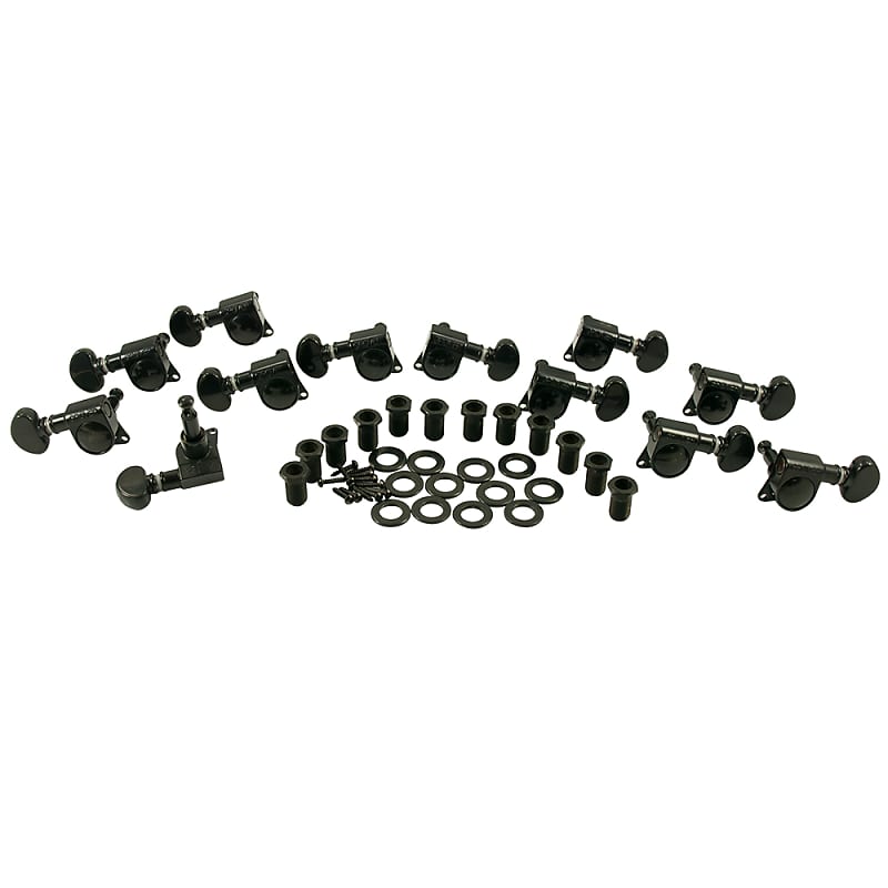 Grover 12 String Mid-Size Rotomatics Black Chrome | Reverb