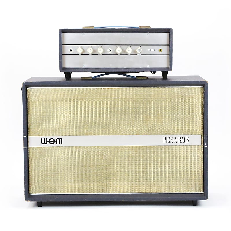 1963 WEM Pick-A-Back Control ER-15 Blue Piggyback EL84 Amp | Reverb