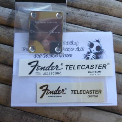 Fender Telecaster headstock decals and Custom Shop neckplate | Reverb