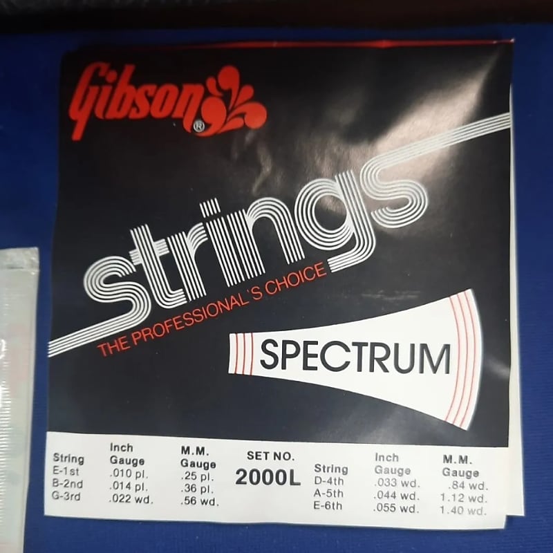 GIBSON Flower Strings Vtg 70 Acoustic Guitar Spectrum Strings | Reverb