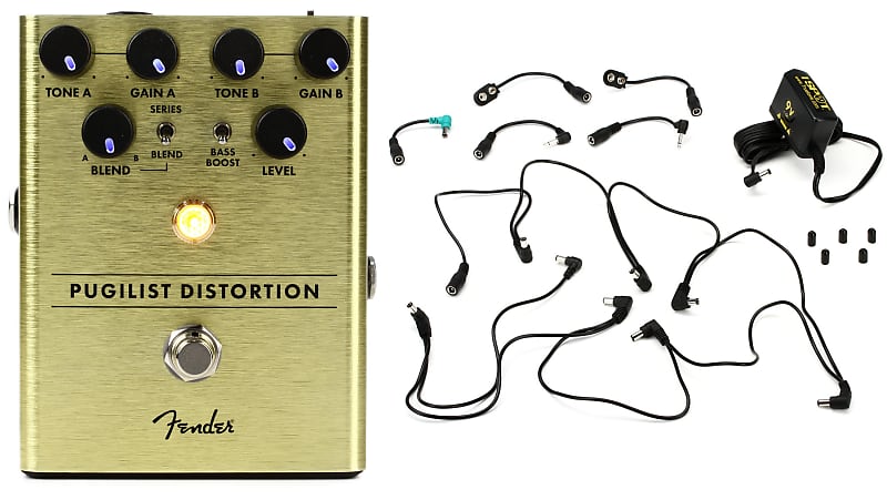Fender Pugilist Distortion Pedal Bundle with Truetone 1 SPOT | Reverb
