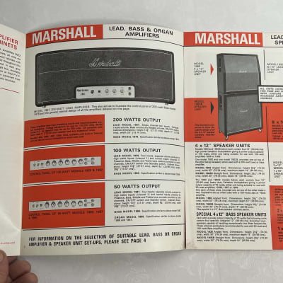 very Rare Marshall 1967 catalog | Reverb