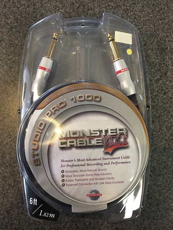 Monster Studio Pro 1000 6 ft. (1.82 m) Instrument Cable -1/4" | Reverb