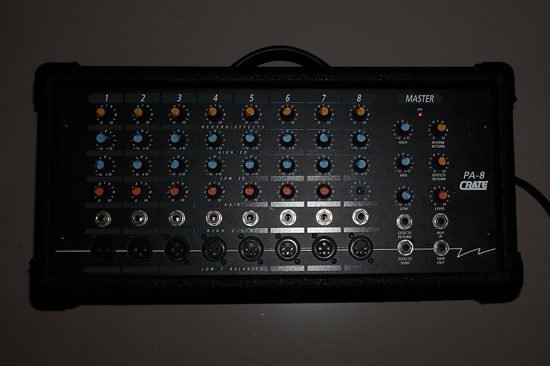 Crate PA-8 Powered Mixer mid-90s Black | Reverb