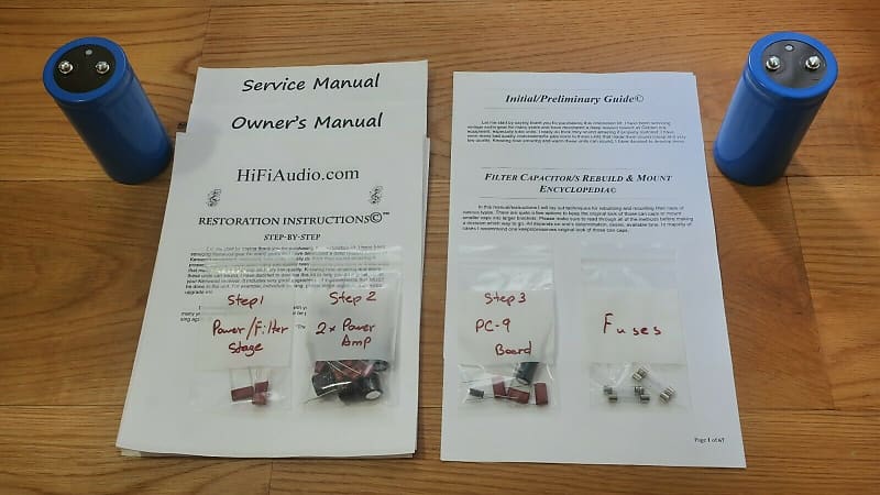 Hafler P500 restoration kit filter capacitor repair | Reverb Canada