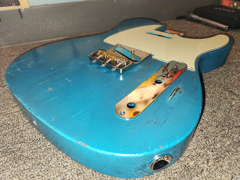 NOMOON LASER GUITAR BODIES Telecaster 2020 - Distressed Lake | Reverb
