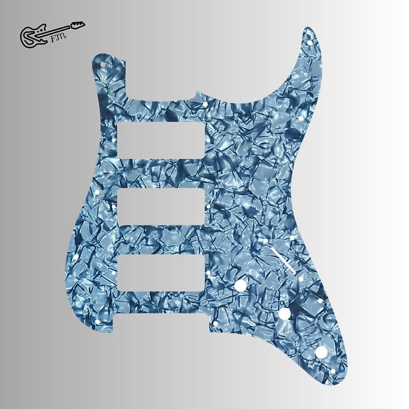 3 Ply Grey Pearl Strat Minihumbuckers HHH Pickguard (Fits | Reverb UK