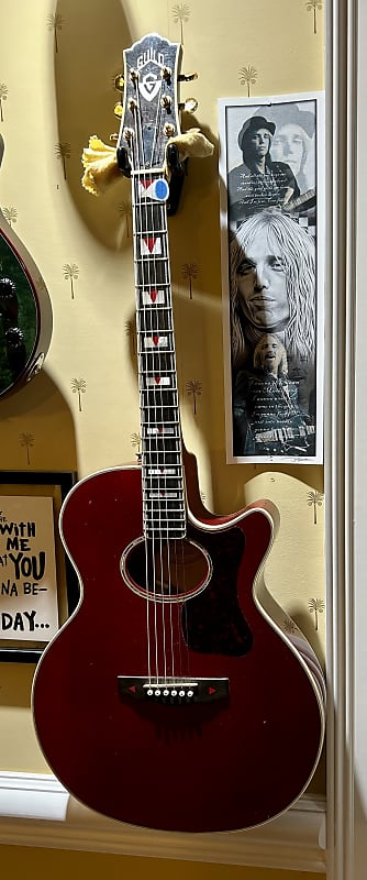 Guild F65CE 1995 - Ruby Red-Westerly Factory-EX Cond FREE | Reverb