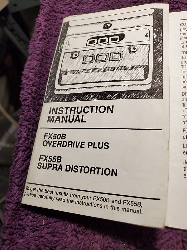 DOD Fx 50b Instruction manual 1980's Ten | Reverb