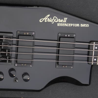 Aria Pro II Interceptor Bass Headless Japan 1986 black | Reverb UK