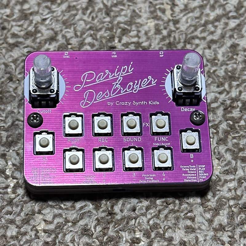 Crazy Synth Kids Paripi Destroyer Very Rare Nano Acid Bass | Reverb UK