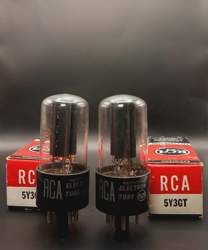 2 NOS NIB Matched RCA 5Y3GT BLACK PLATE Rectifier Tubes Maxi | Reverb