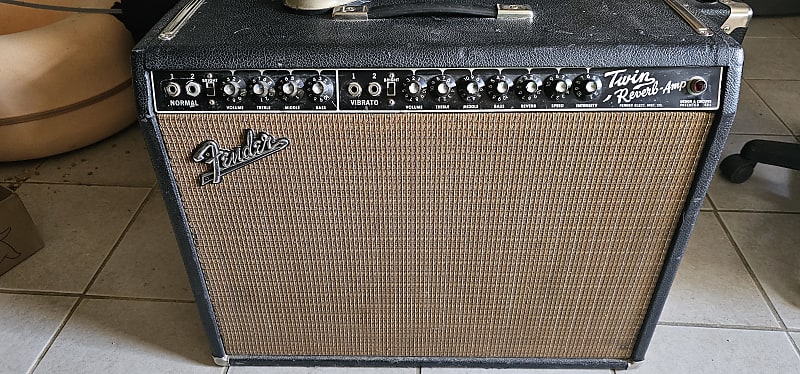 1965 Fender Twin Reverb Black Face 2-Channel 85-Watt 2x12" | Reverb