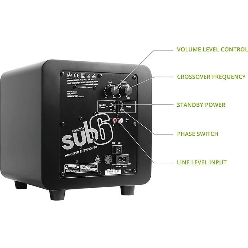 Kanto SUB8 Powered Subwoofer Matte Black | Reverb
