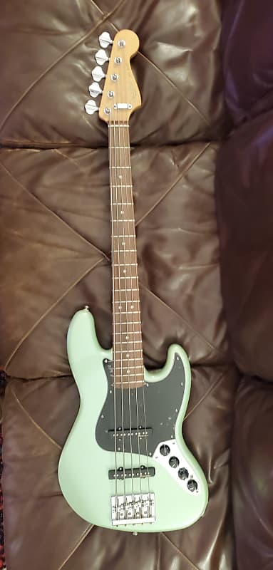 Fender American Deluxe Jazz Bass 5-string Light Green | Reverb