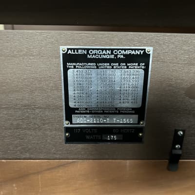 Allen Digital Computer Organ w/ 32 Note Concave Pedalboard, | Reverb