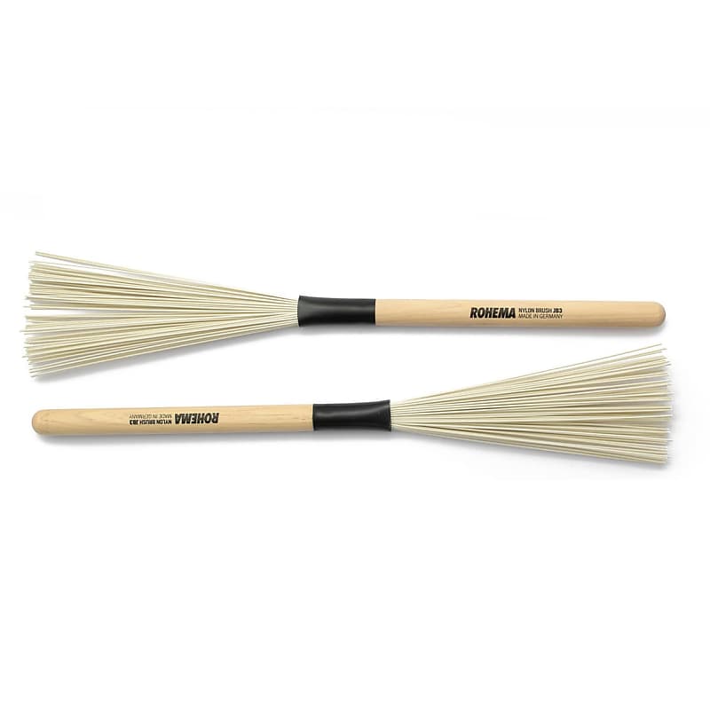 Rohema JB3 - Jazz Brushes - Hickory Handle w/ Nylon Brushes | Reverb