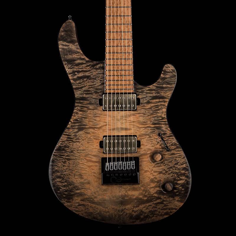 Mayones Regius 4Ever 7 String Baritone 5A Grade Quilted Flame | Reverb
