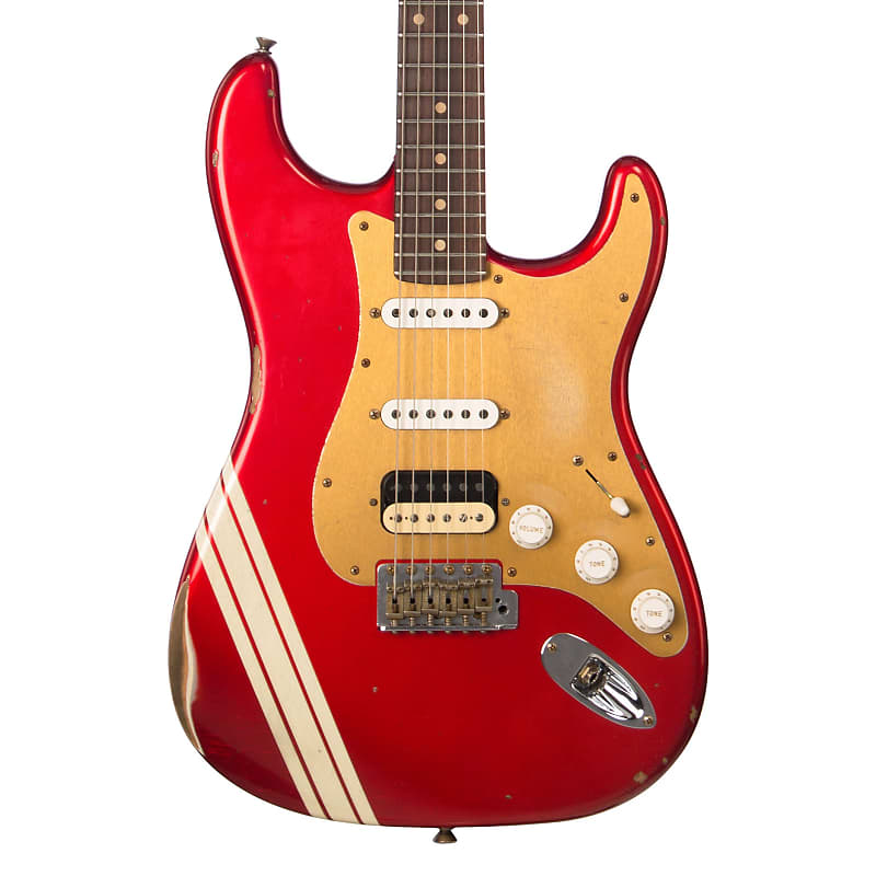 Fender Custom Shop MVP Stratocaster HSS Relic - Chrome Red | Reverb