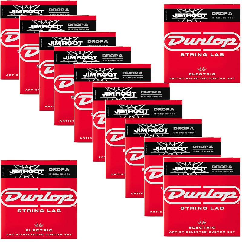 12-Pack of Dunlop JRN1264DA Jim Root String Lab Drop-A Guitar | Reverb