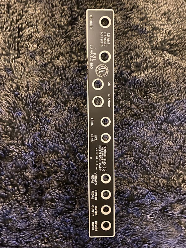 black plate/silver plate super reverb rear control panel | Reverb