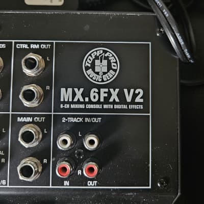 Topp Pro MX.6v2 | 6 Channel Compact Mixer | 2 Microphone | Reverb