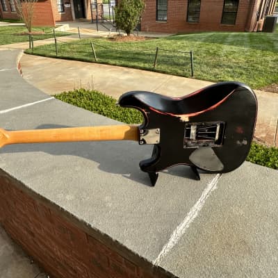 Warmoth Warhead Super Strat Relic 2023 - Black Over Dakota | Reverb UK