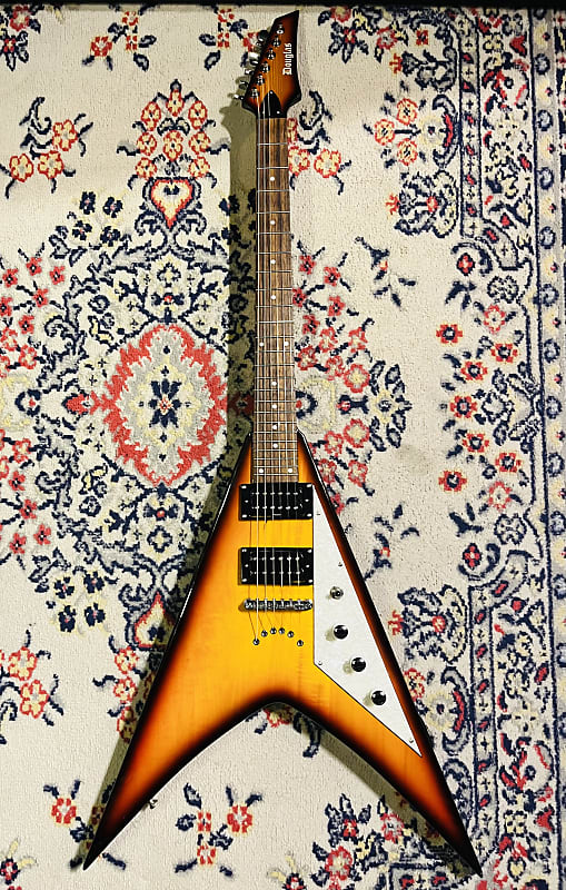 Douglas Flying V Set Neck - Sunburst | Reverb