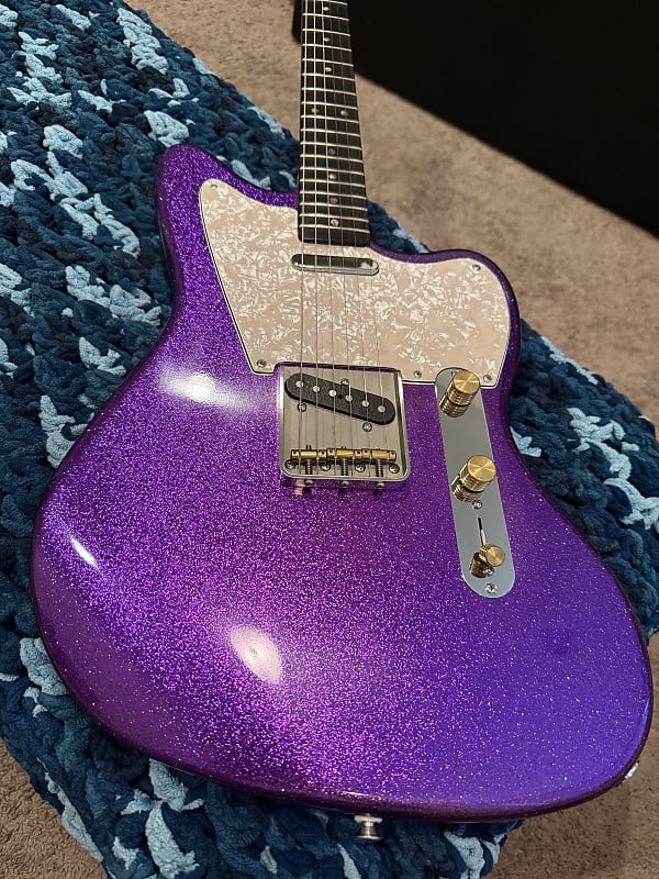 Guitar Mill Musikraft Tele/Jaguar Violet Metallic Flake | Reverb